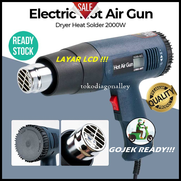 Jual Blower Pemanas Kaca Film Sticker Solder Uap Sealer Pemanas Plastik ...