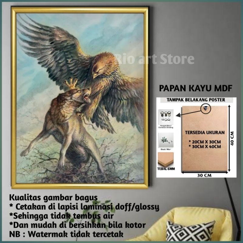 Jual Poster burung elang pemangsa untuk hiasan dinding atau walldekor ...