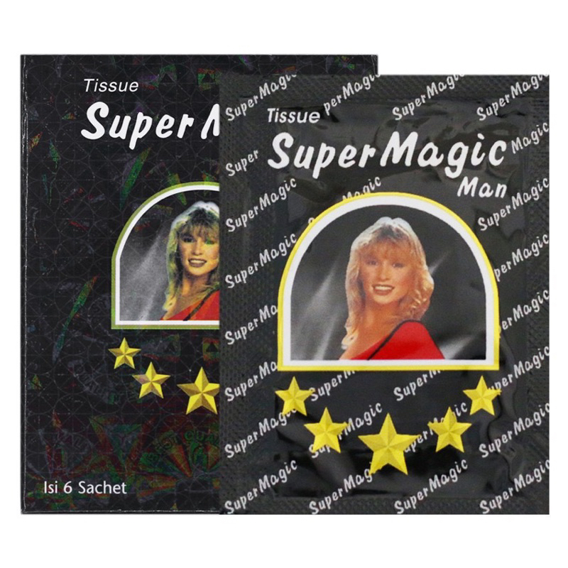 Jual Tissue super magic man satu kotak isi 6 sachet / tisu super magic ...