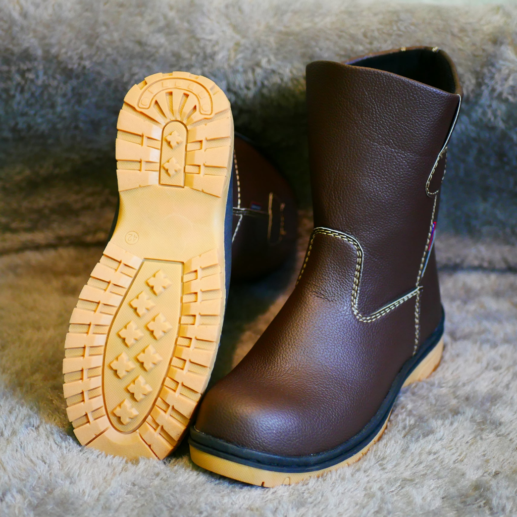 Jual Edmundo Sepatu Safety Boot Coklat Sol Kuning Ujung Besi | Shopee ...