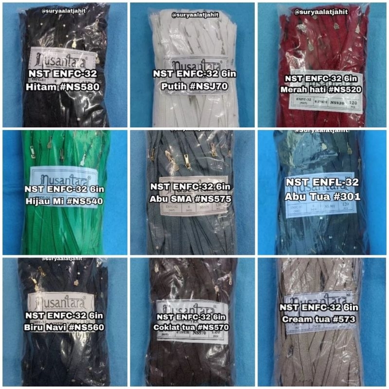 Jual Resleting Nusantara 6in/15cm Nst Produk Ykk =rp.46.500/10lsn ...