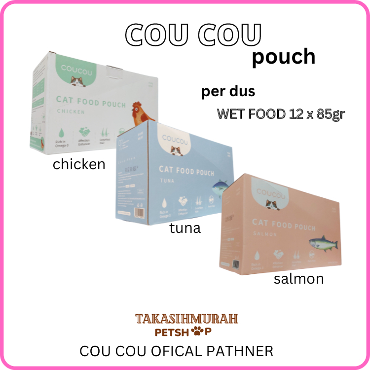 Jual Coucou pouch cou cou makanan kucing basah per dus box coucou wet ...