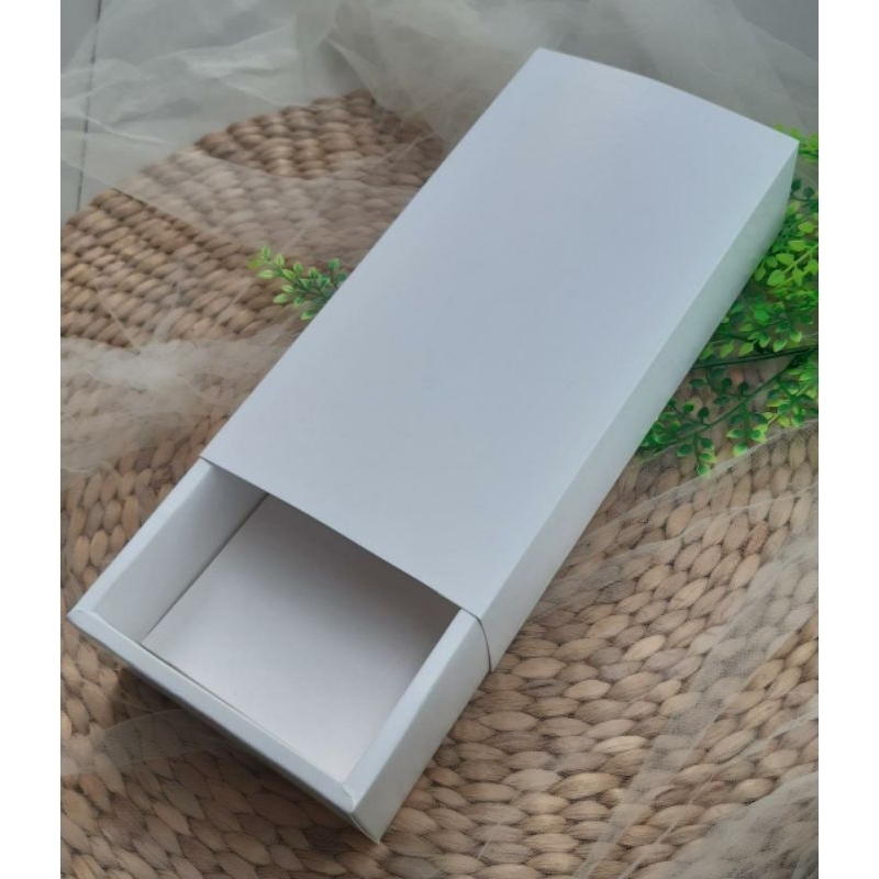 Jual BOX uk 20x8x5.5 cm SLIDING BOX PUTIH IVORY(MINIMAL ORDER 20PCS ...