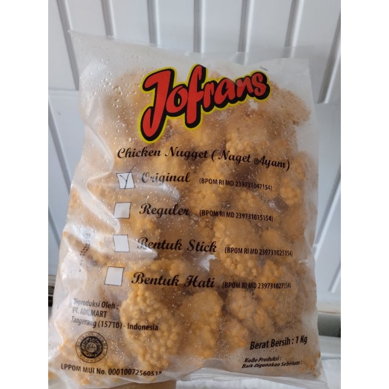 Jual Jofrans Chicken Naget Crispy uk 1 kg | Shopee Indonesia