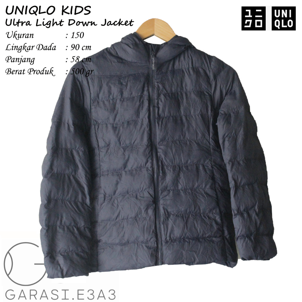 Jual UNIQLO KIDS Ultra Light Down Jacket Size 150 Jaket Puff Anak | Shopee Indonesia