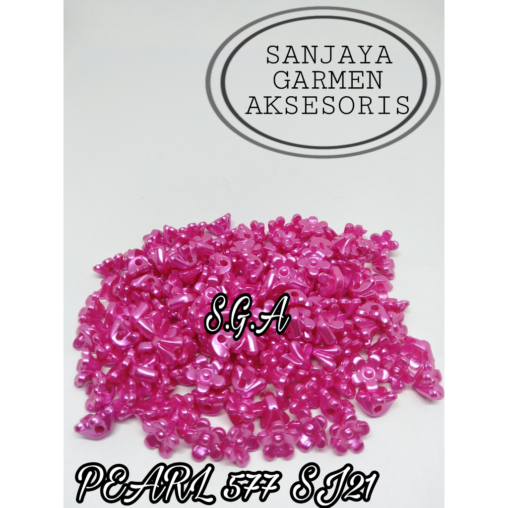 Jual Mote Pearl / Manik Bunga Akrilik / Manik Pearl Bunga / Mote Pearl ...
