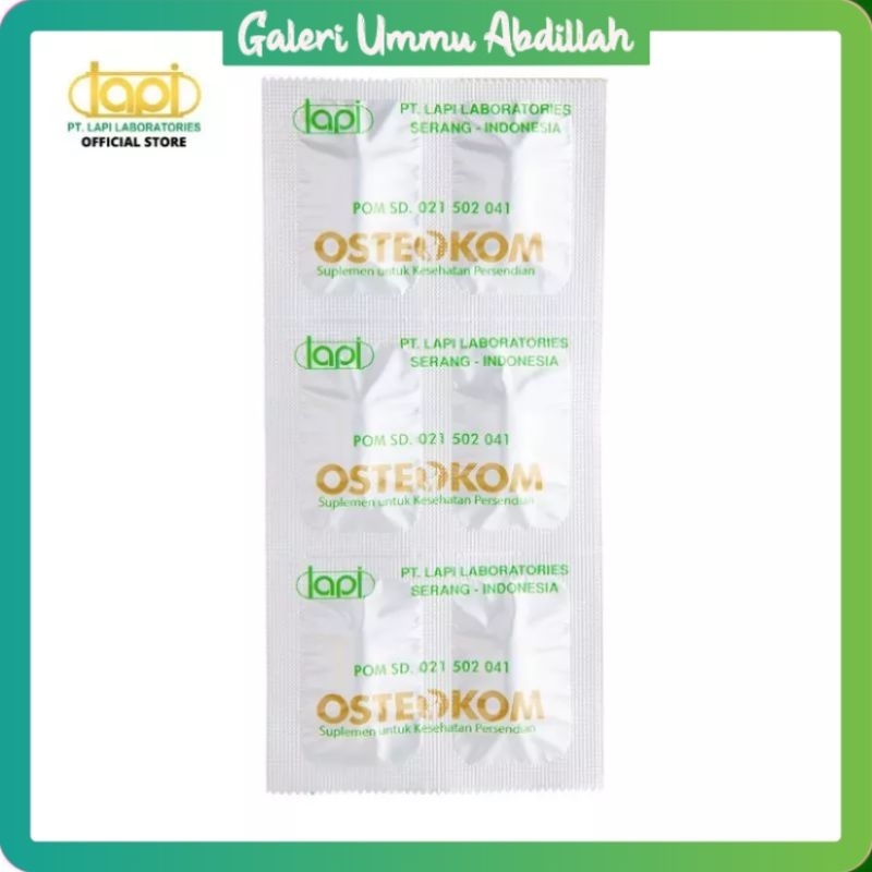 Jual Osteokom GCM Tablet Per Box Isi 30 Kaplet Suplemen Sendi Osteokom ...
