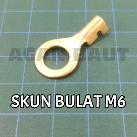 Jual [PER 10 PCS ] Terminal Skun Bulat M6 (6 mm) / Skun Aki / Terminal ...