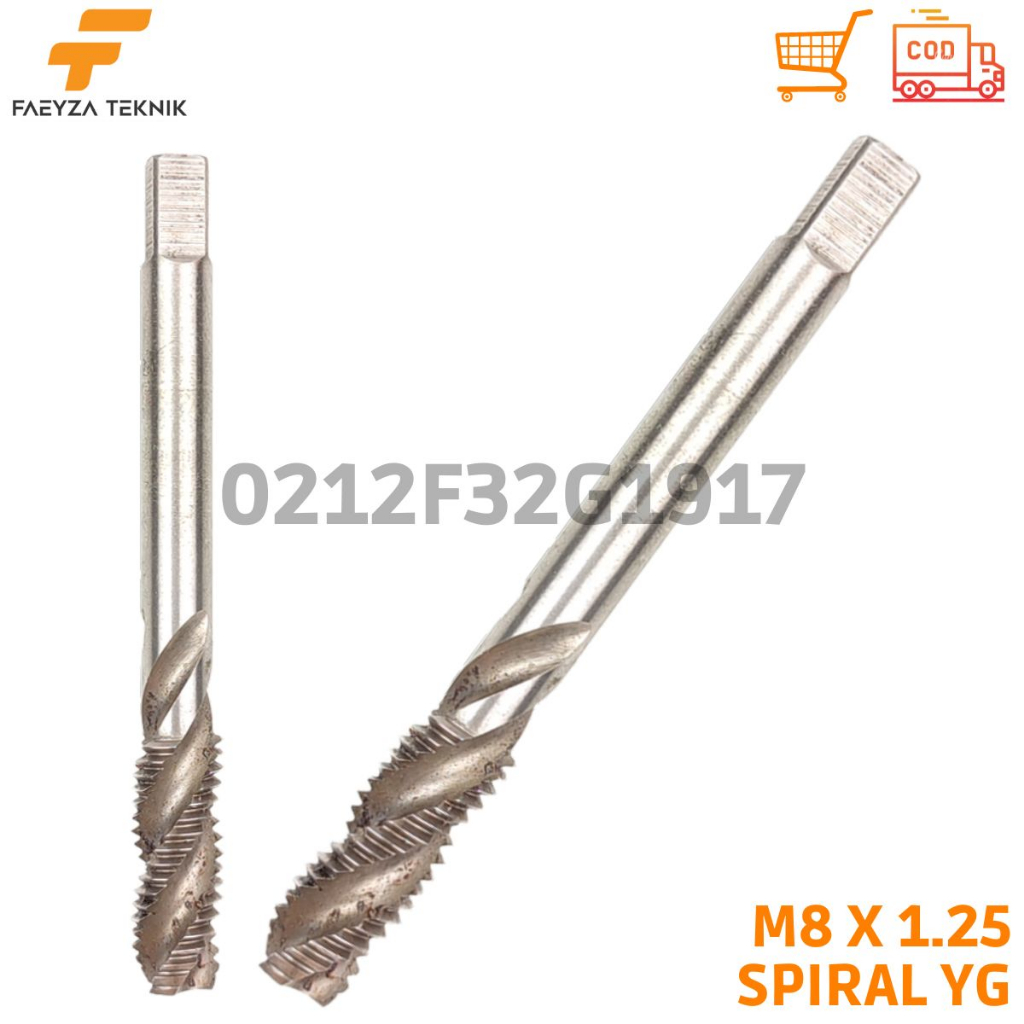Jual Tap M8 x 1.25 Spiral Tap Drat Baut 12 YG Bukan Yamawa | Shopee Indonesia