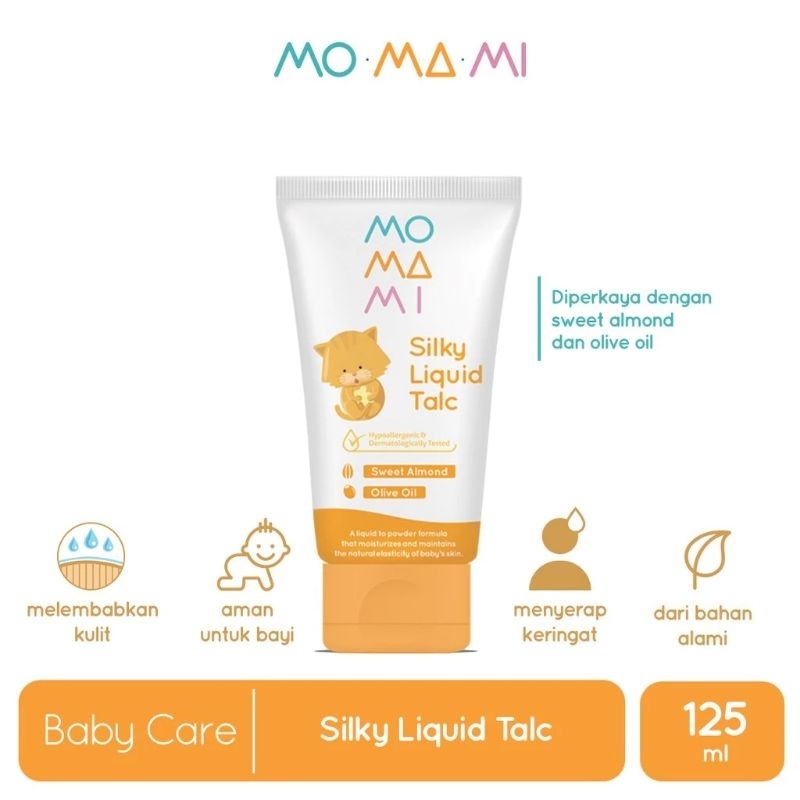 Jual Momami Silky Liquid Talc 125ml | Shopee Indonesia