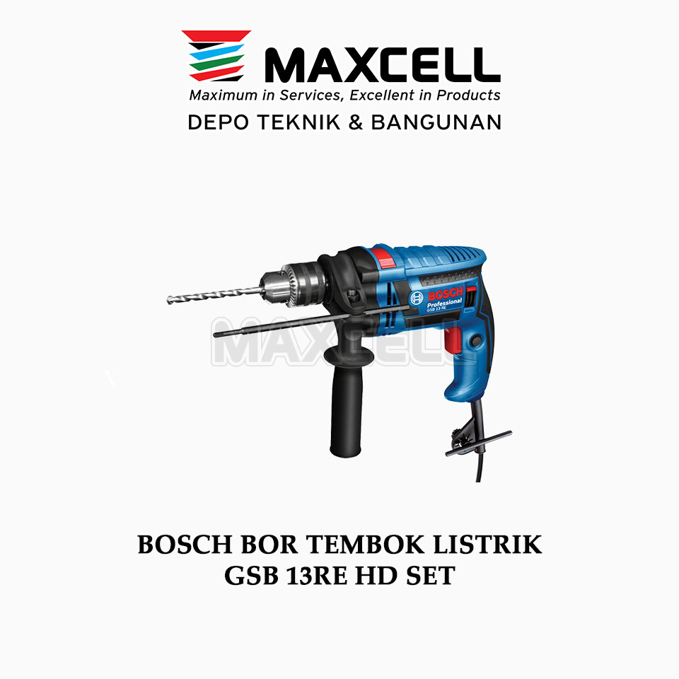 Jual BOSCH BOR TEMBOK LISTRIK GSB 13RE HD SET | Shopee Indonesia