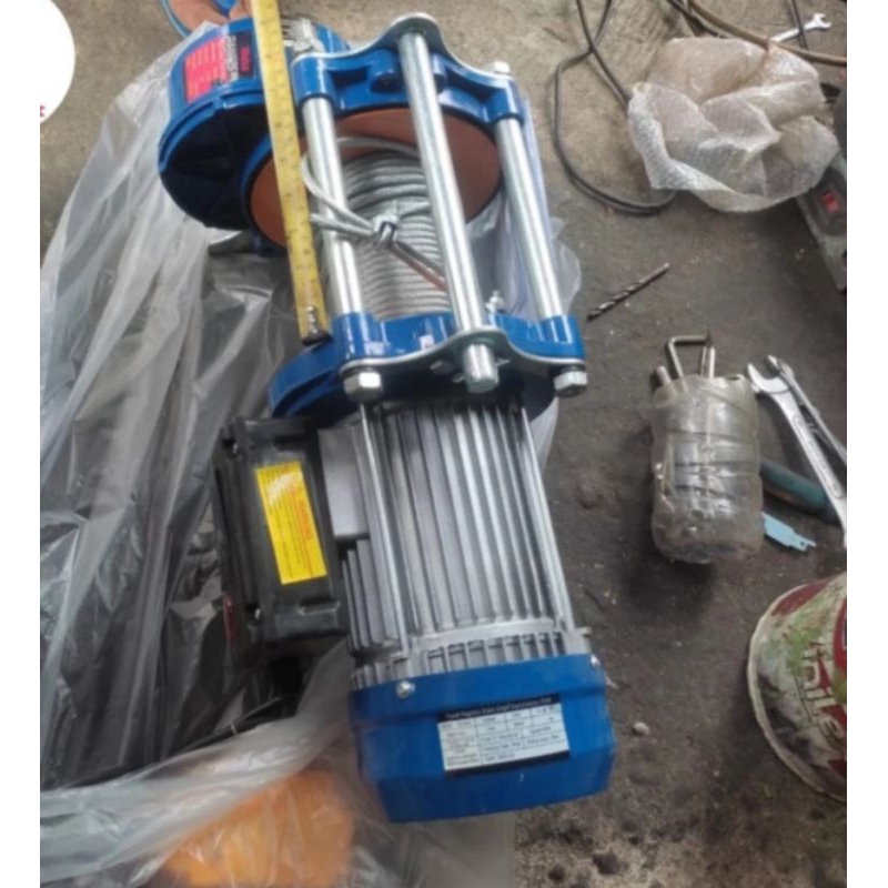 Jual electric winch katrol listrik headuty 220V 600-1200 weka 50 meter ...