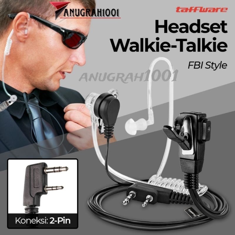 Jual Headset Earphone Walkie Talkie FBI Paspampres Polisi Militer ...