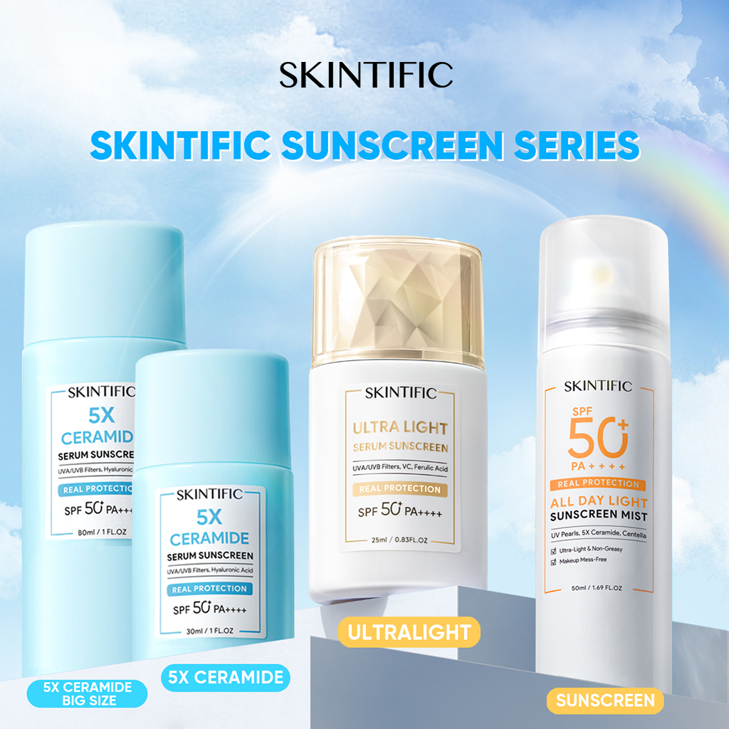 Jual SKINTIFIC - SUNSCREEN COLLECTION 5X Ceramide Serum Sunscreen Aqua ...