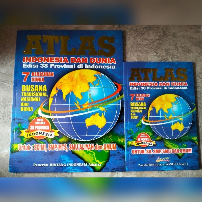 Jual Atlas Indonesia & Dunia Edisi 38 Provinsi Di Indonesia (Bintang ...