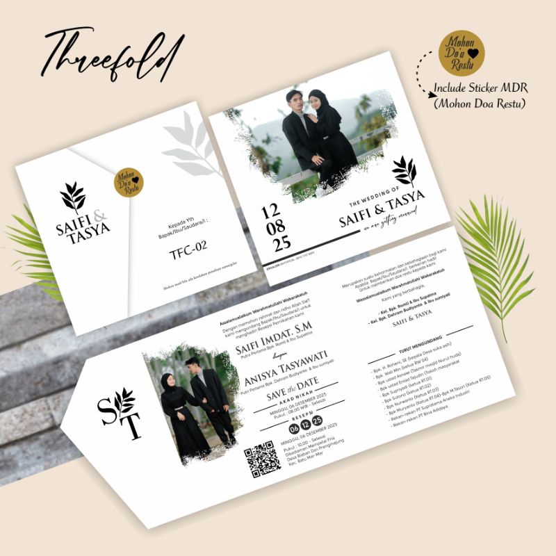 Jual undangan pernikahan Semi Amplop lipat 3 | Shopee Indonesia