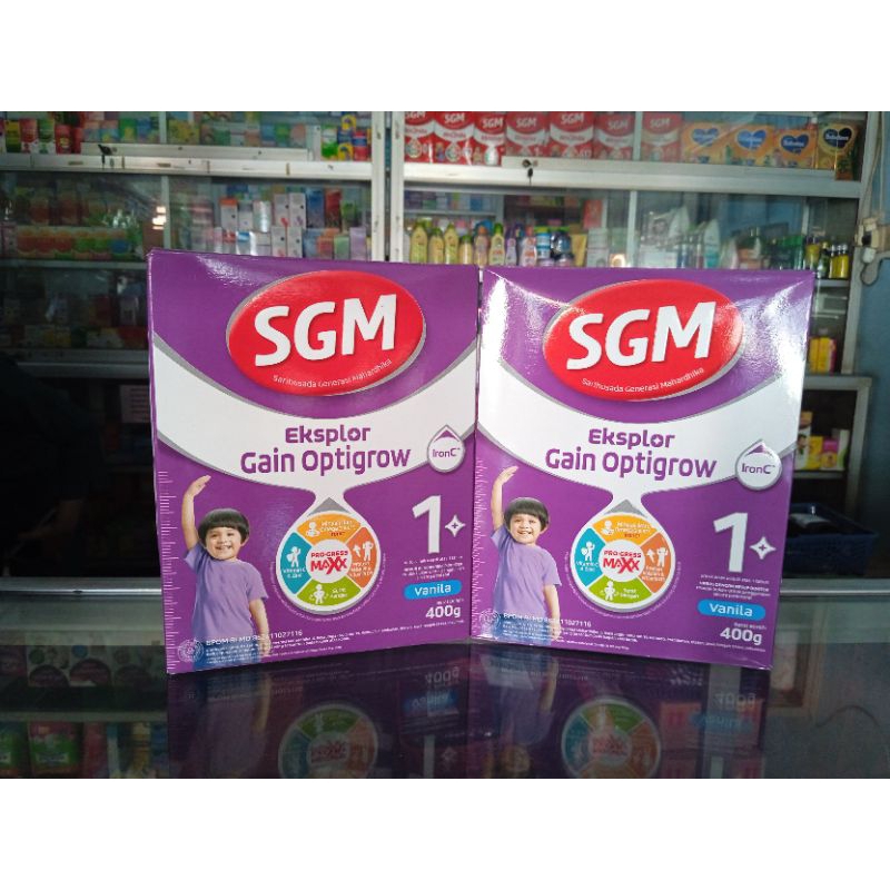 Jual SGM GAIN 1+ OPTIGROW VANILLA 400GR ED SEPT.2025 | Shopee Indonesia