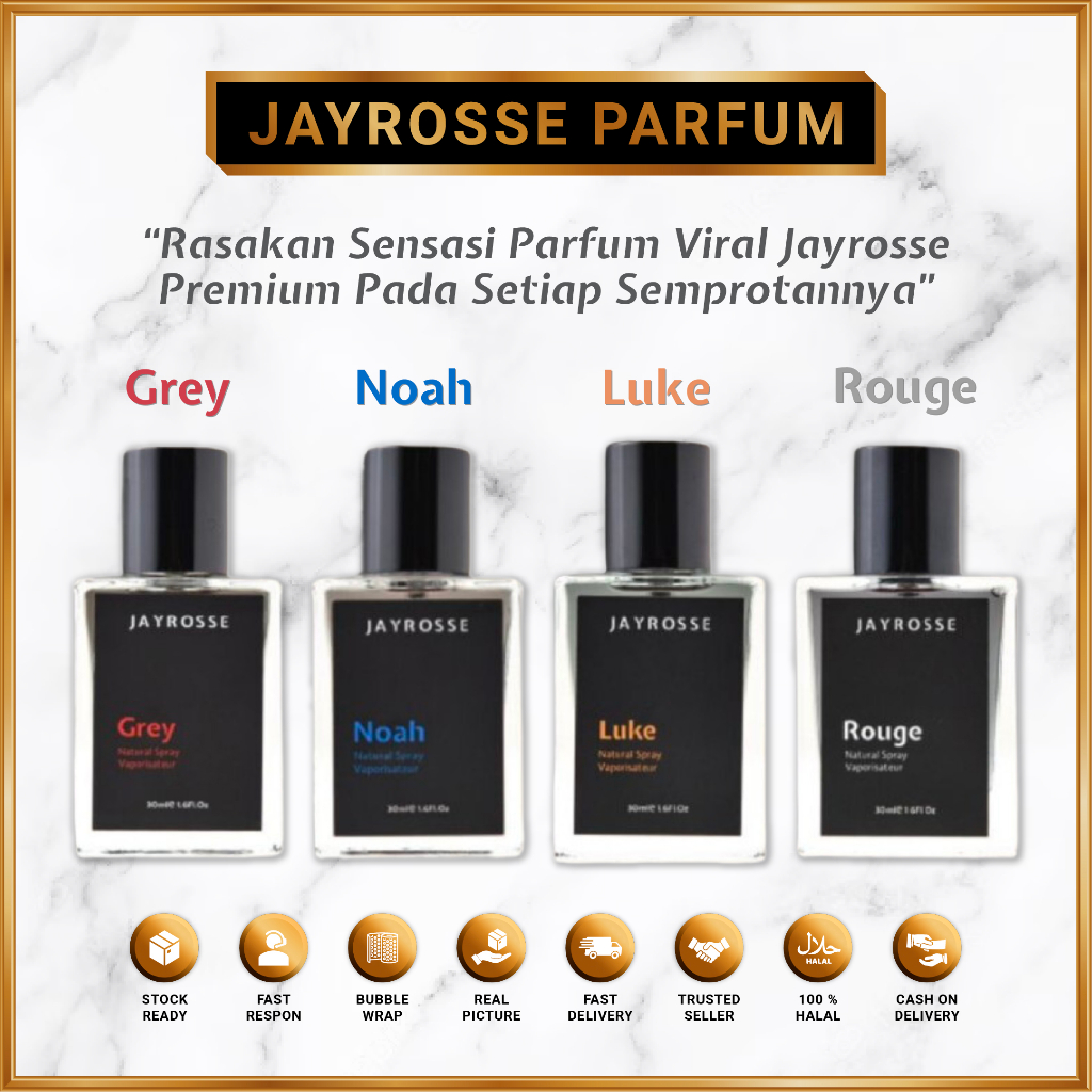 Jual PARFUM VIRAL JAYROSSE GREY NOAH LUKE ROUGE 30 ML TERLARIS | PARFUM ...