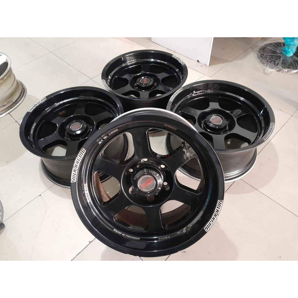 Jual velg racing te37 ring18x9 baut 6x139,7 velg bekas copotan mobil pajero, triton, hylux ...