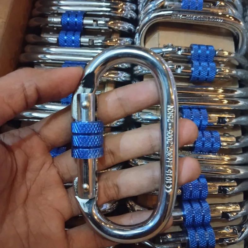 Jual Carabiner srew lock Baja 25 KN, berkualitas bersertifikat steel ...