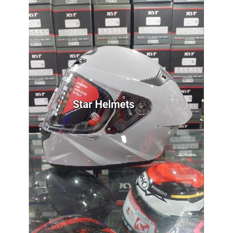 Jual Helm KYT TT Course Solid Plain Apshalt Grey | Shopee Indonesia