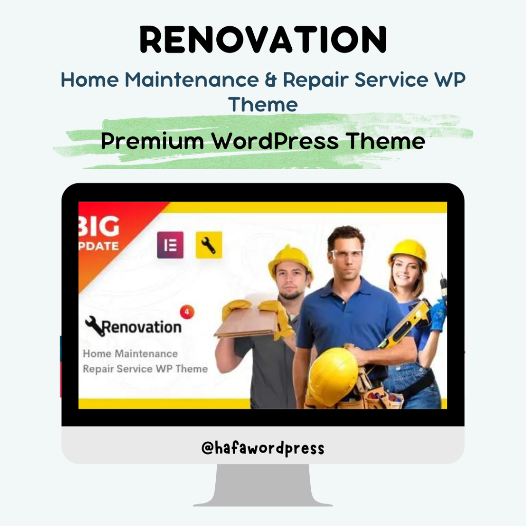 Jual Renovation - Home Maintenance & Repair Service WP Theme + Bonus / Theme WordPress Premium ...
