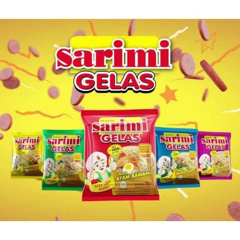 Jual SARIMI GELAS KEMASAN RENTENG 2500 ISI 2 | Shopee Indonesia