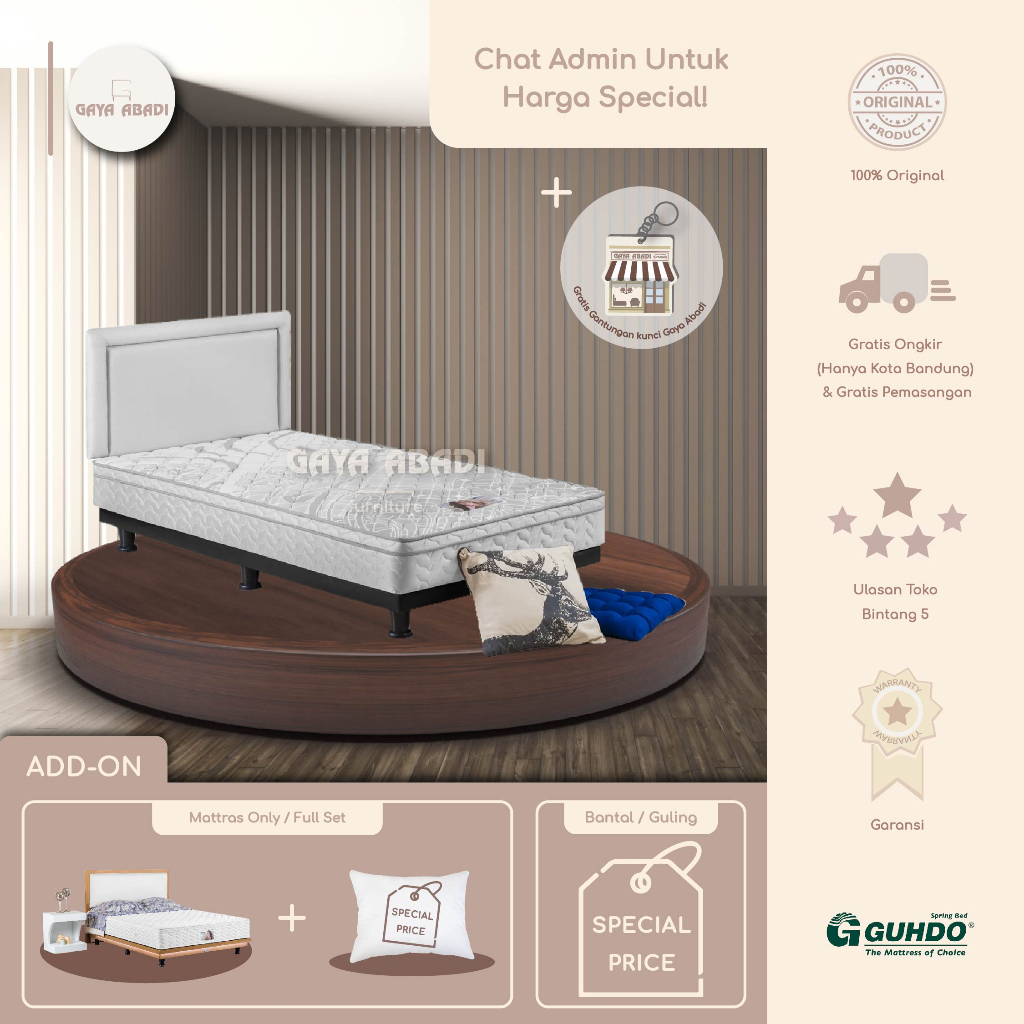 Jual Springbed Guhdo Multibed Standard Plush Top Kasur Multibed Guhdo