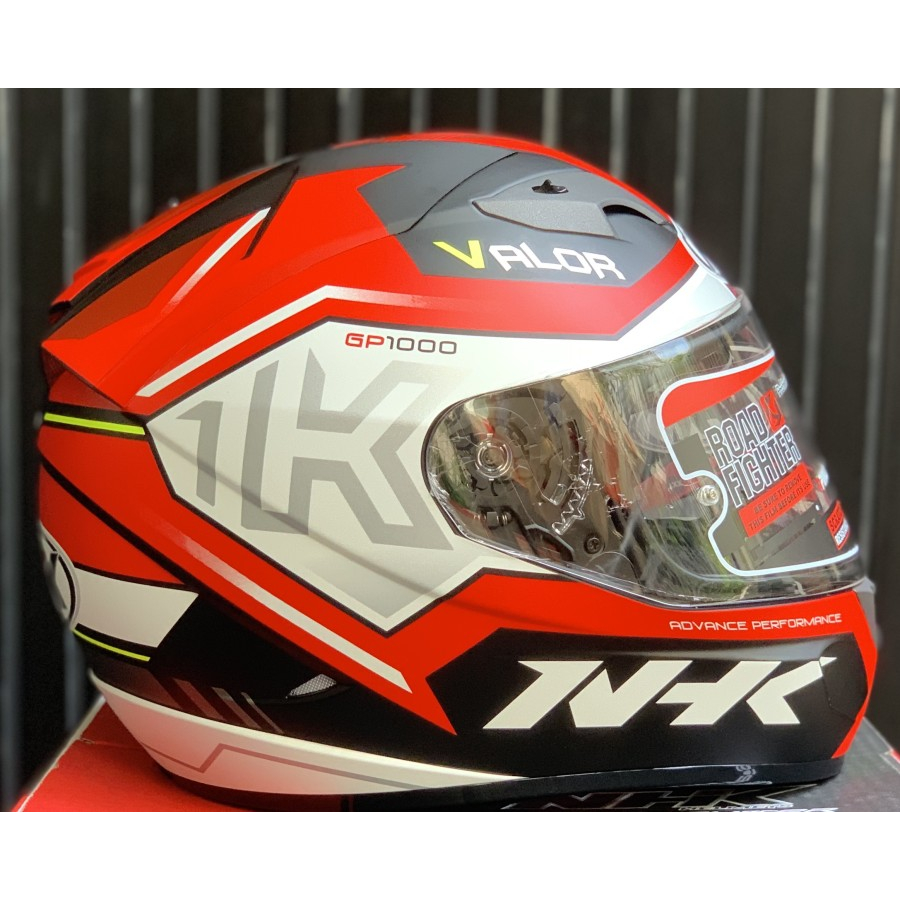 Jual NHK GP1000 Valor Black Red Doff HELM FULL FACE DOUBLE VISOR ...
