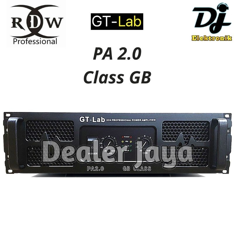 Jual Power Amplifier GT Lab RDW PA 2.0 / PA2.0 - 2 channel | Shopee ...