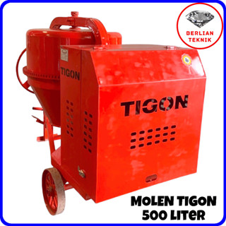 Jual Beton Molen Concrete Mixer Semen TIGON 500 Liter Lengkap Mesin 8 HP | Shopee Indonesia
