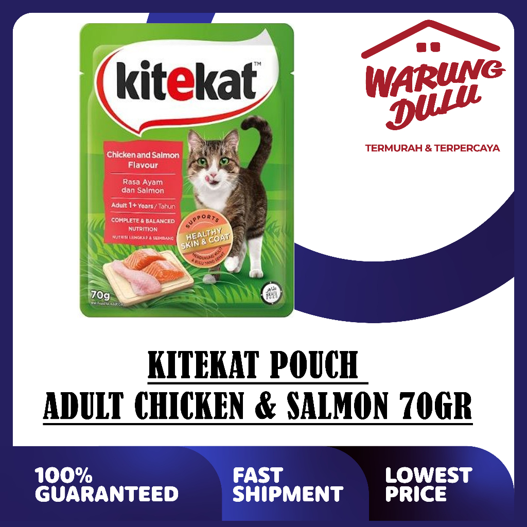 Jual Makanan kucing KiteKat Pouch 70GR ( ISI 28PCS ) | Shopee Indonesia