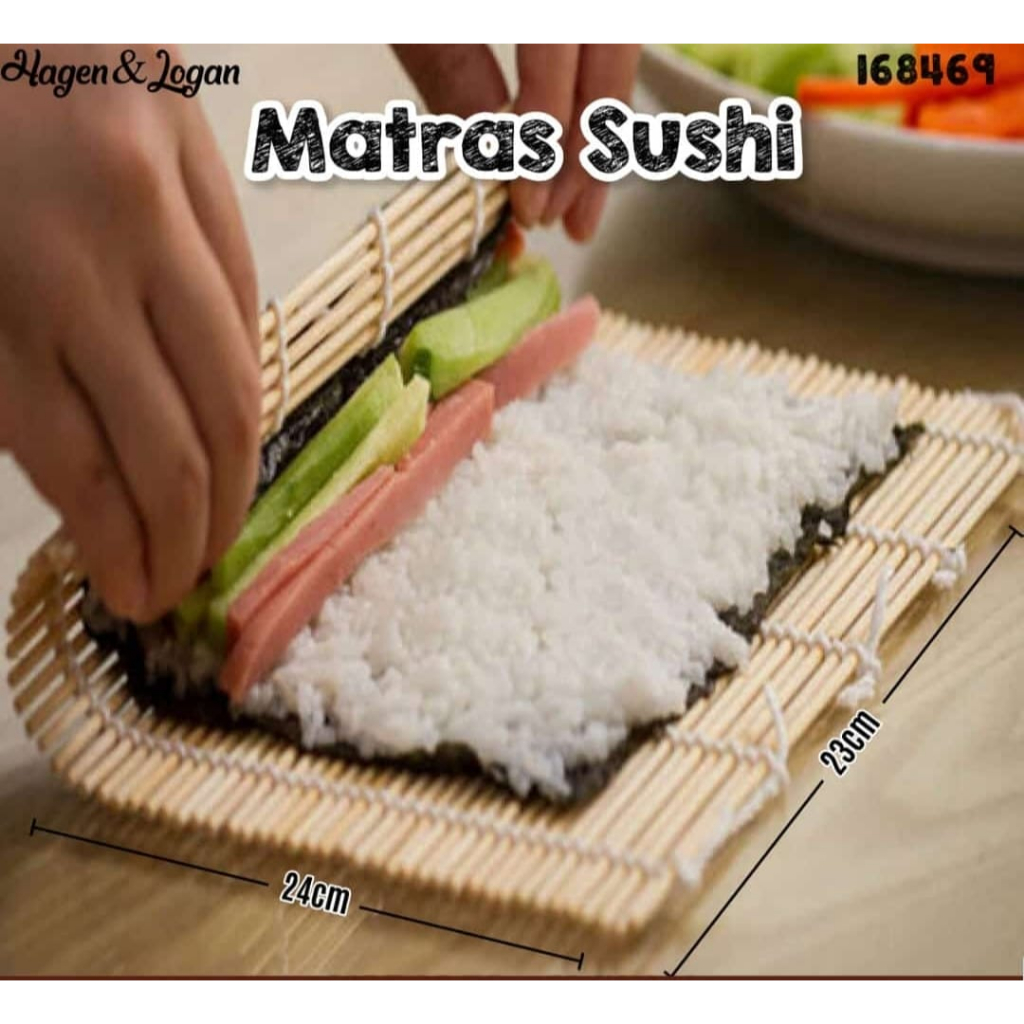Jual matras sushi 24 x 23 cm roll sushi bambu | Shopee Indonesia