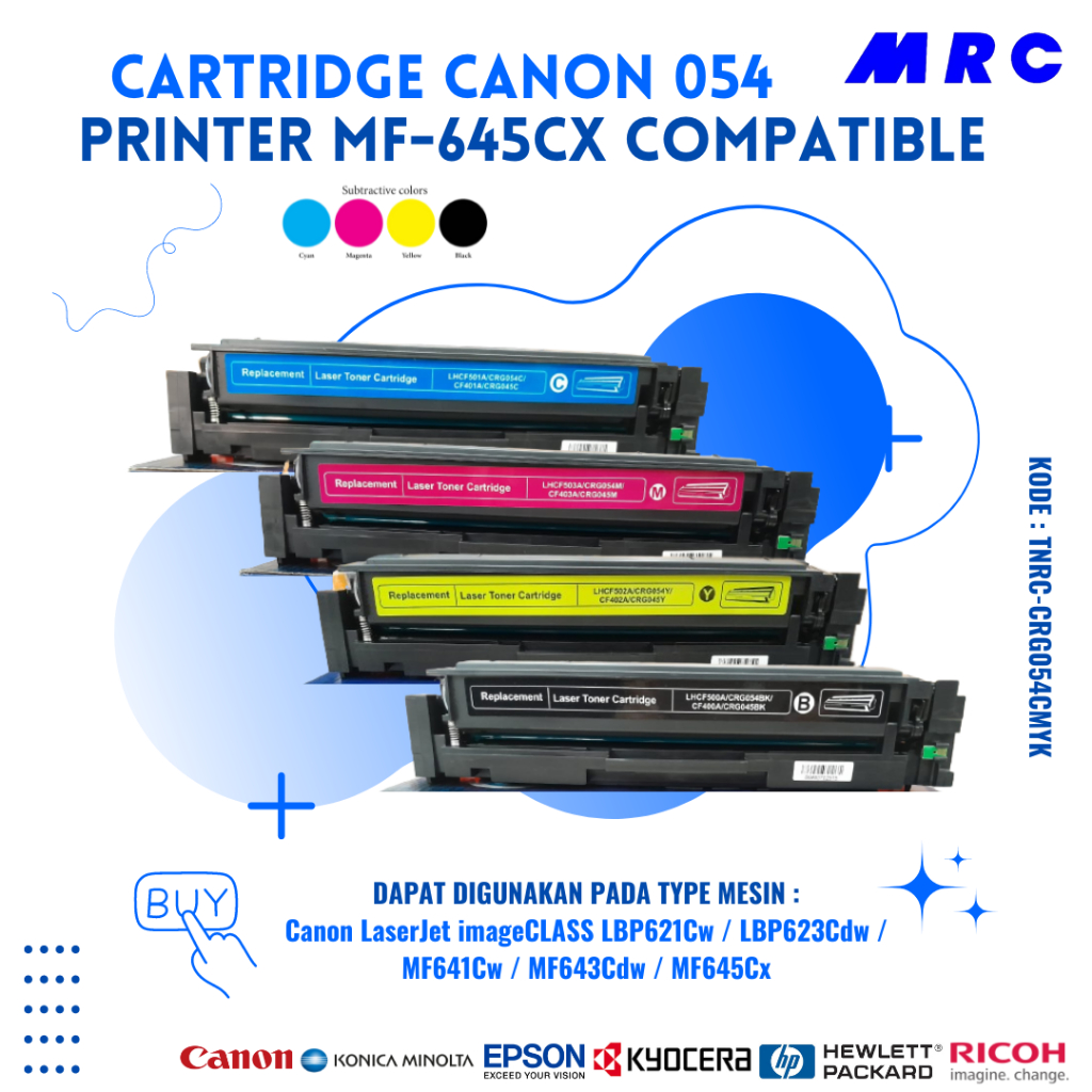 Jual CARTRIDGE TONER CANON 054 COMPATIBLE PRINTER LBP621Cw MF-641Cw MF ...