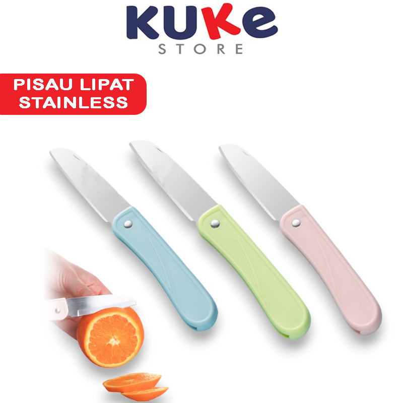 Jual KUKE PISAU LIPAT MINI STAINLESS STEEL/PISAU BUAH DAPUR LIPAT/PISAU ...