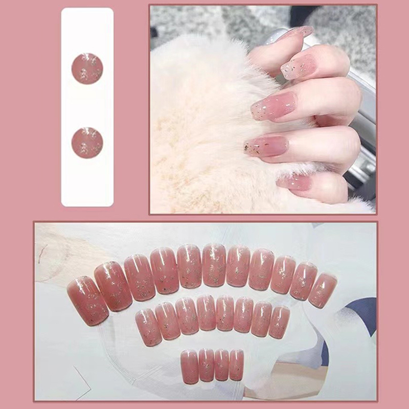 Jual 24Pcs Kuku Palsu Fake Nail Kuku Palsu Aesthetic Murah Import ...