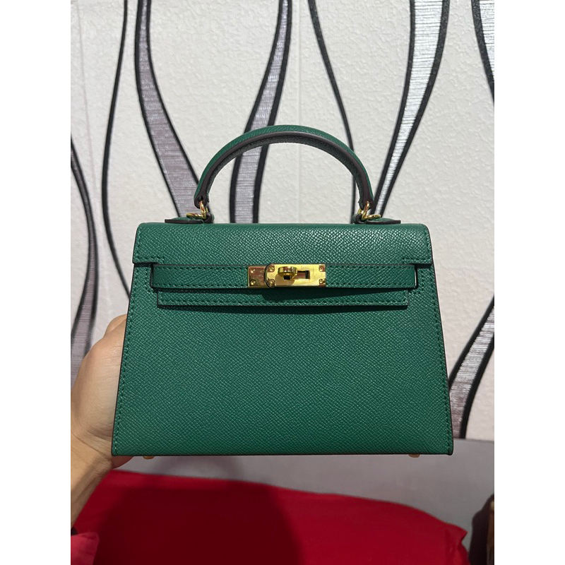 Jual PRELOVED!! Mini Kelly 19 in Malachite Kulit Asli | Shopee Indonesia