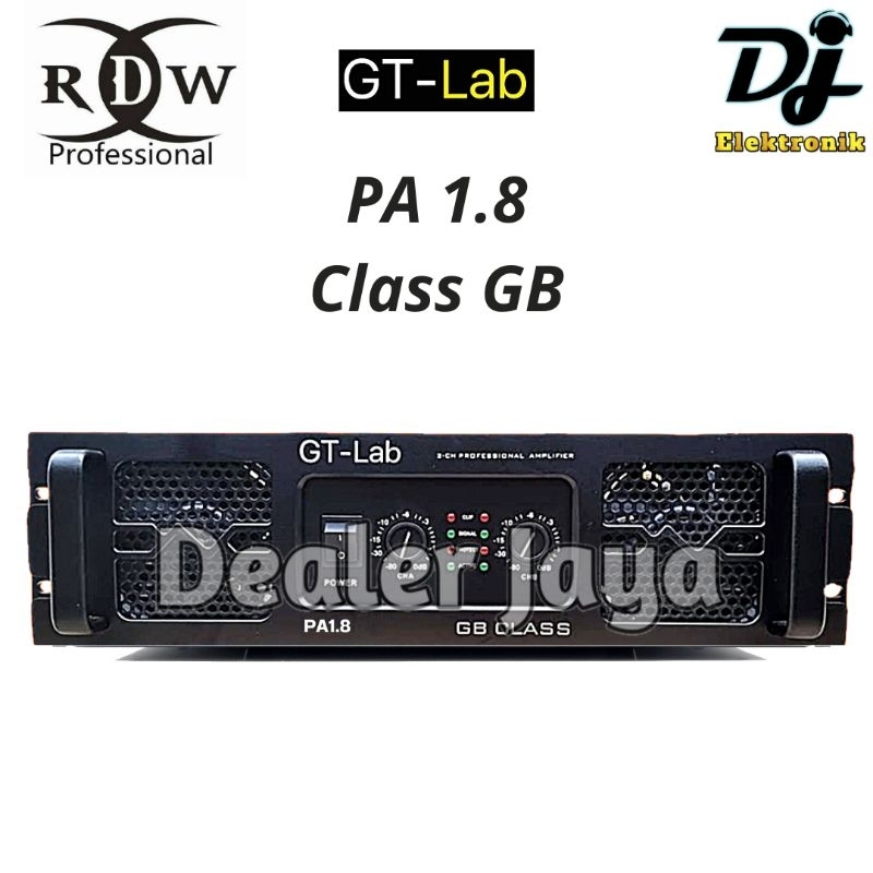 Jual Power Amplifier GT Lab RDW PA 1.8 / PA1.8 - 2 channel | Shopee ...