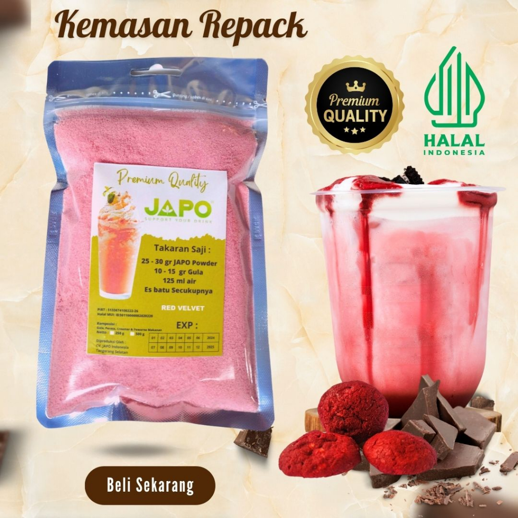 Jual REPACK 250 Gr JAPO PREMIUM POWDER DRINK | SERBUK MINUMAN INSTAN 1/ ...