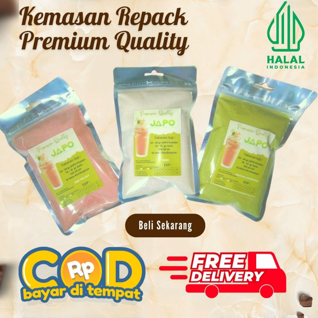 Jual REPACK 500 Gr JAPO PREMIUM POWDER DRINK | SERBUK MINUMAN INSTAN 1/ ...