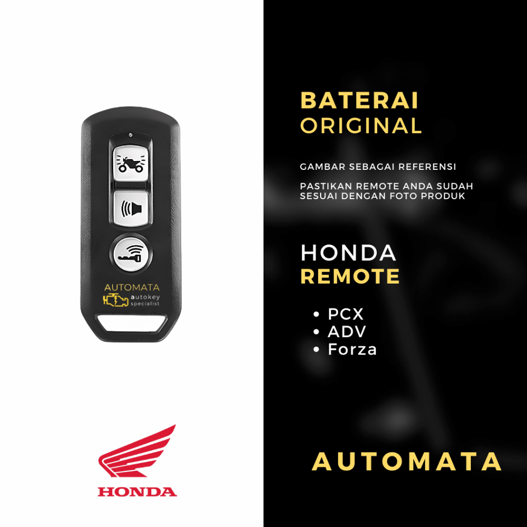 Jual Baterai Remote Kunci Keyless Honda ADV 150 Original Panasonic ...