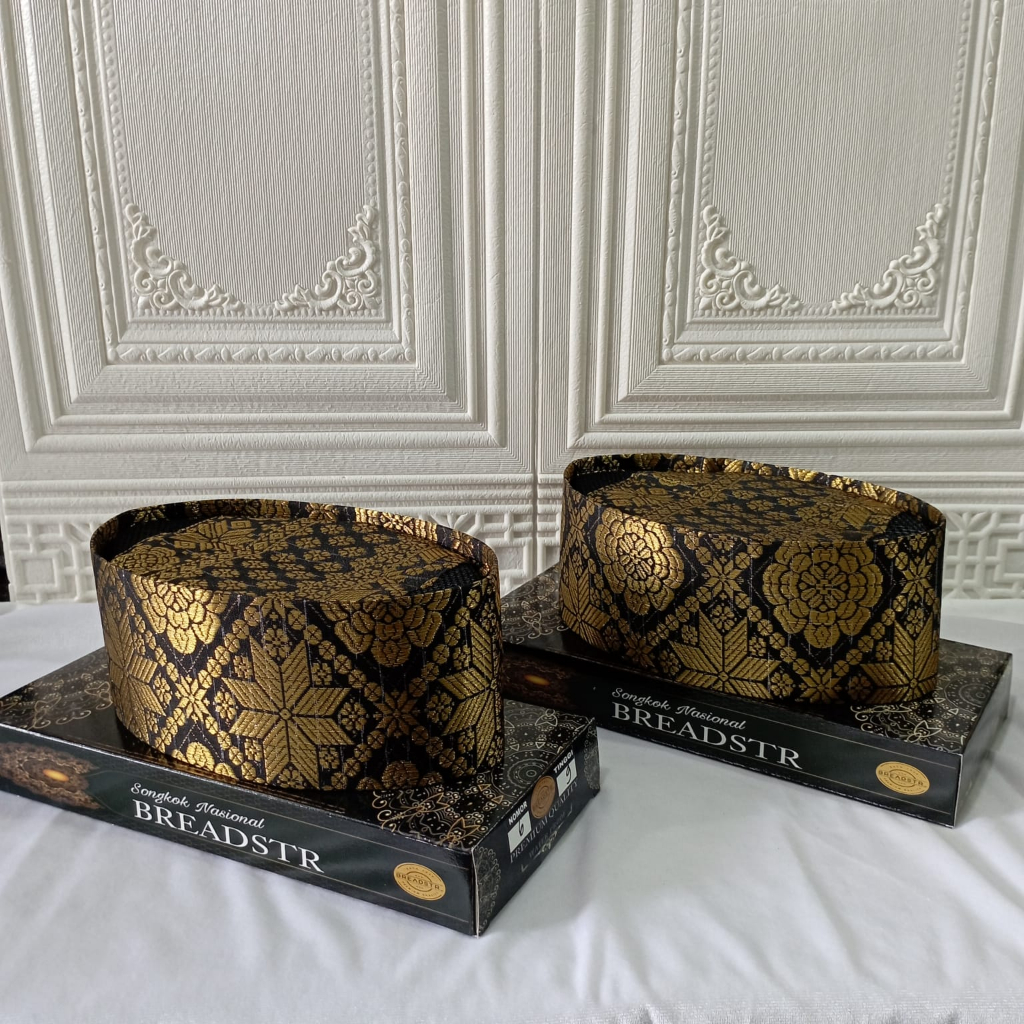 Jual TERBARU!!! Peci Songkok Kopiah Tenun Songket Melayu Benang Emas ...