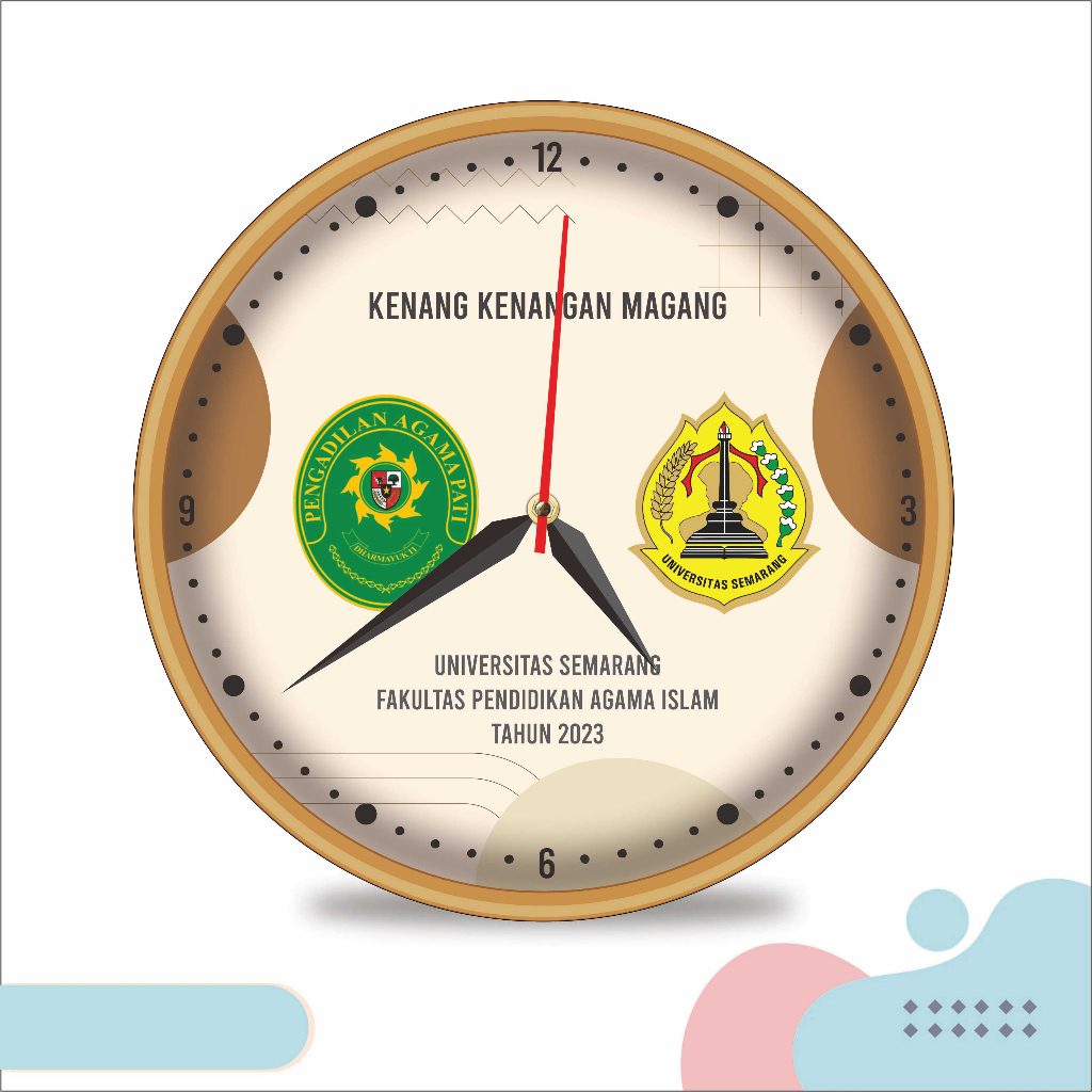 Jual Jam Dinding Custom KKN Jam Dinding PAR Logo Instansi Cinderamata ...