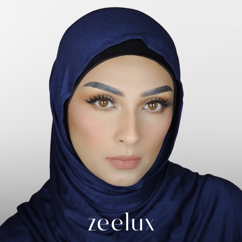 Jual QUEEN Jersey Hijab in NAVY by ZEELUX | Shopee Indonesia