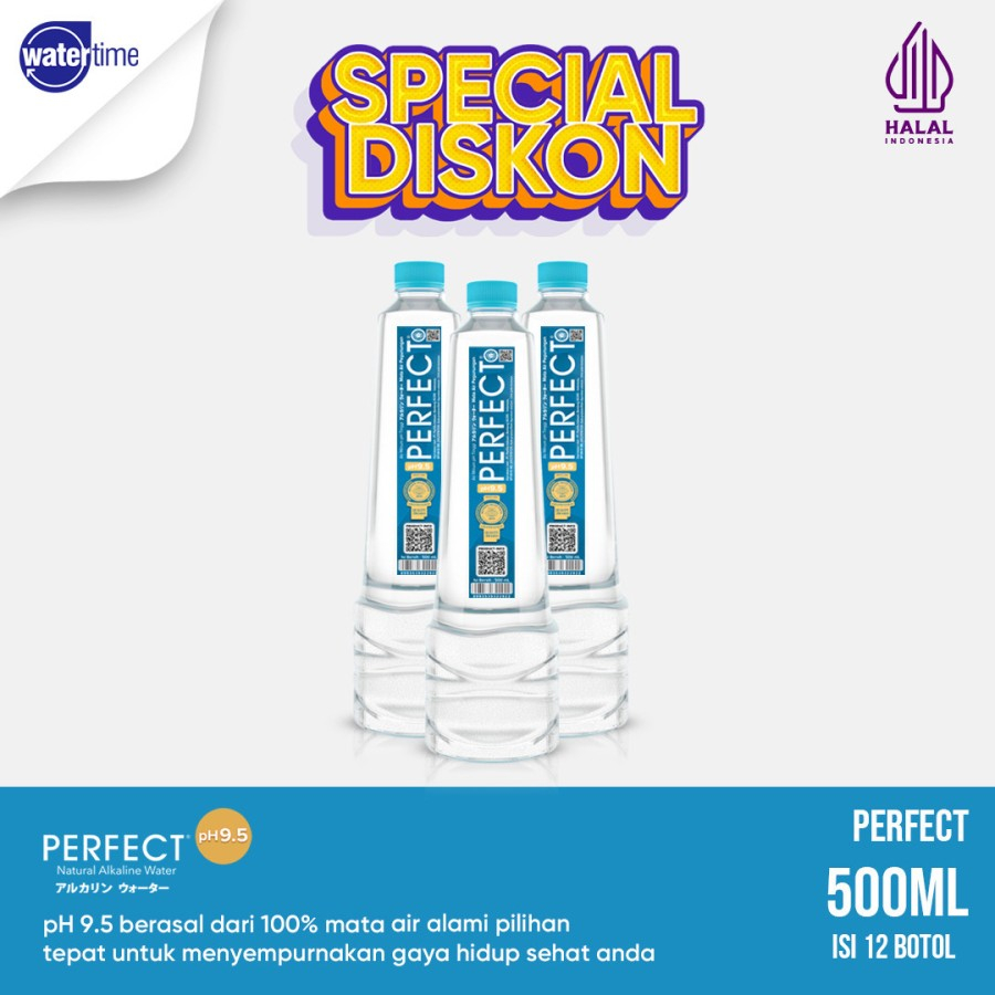 Jual Perfect Alkaline Water 500 ml medium PH 9,5 isi 12 | Shopee Indonesia