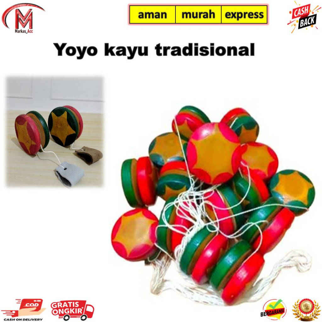 Jual Yoyo Kayu Tradisional Jadul - Mainan Anak | Shopee Indonesia