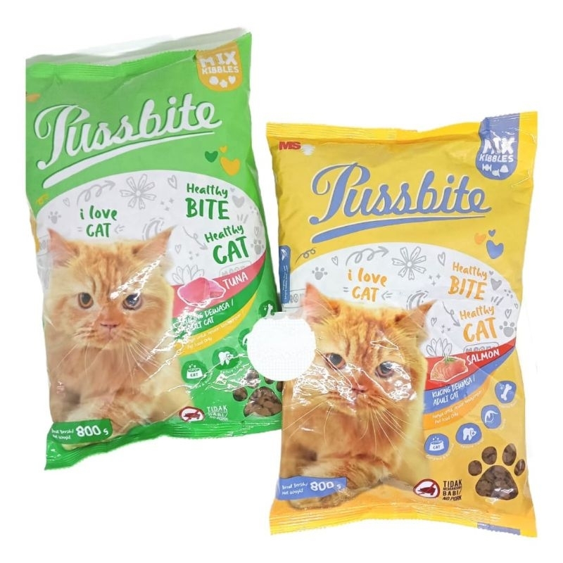 Jual Makanan/pakan kucing/cat food PUSSBITE adult tuna / salmon ...