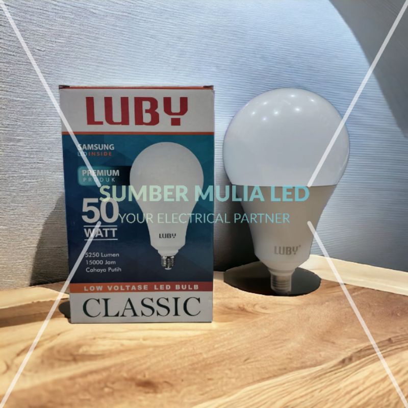 Jual Lampu LED Bulb LUBY Classic Jumbo 50W 50 Watt Cahaya Putih SAMSUNG ...
