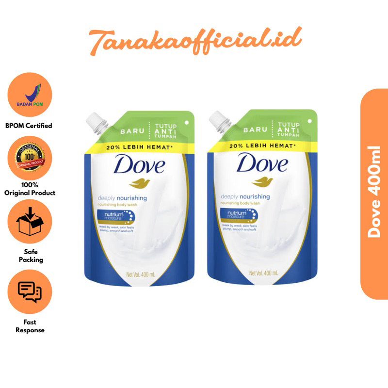 Jual Dove Deeply Nourishing Body Wash 400ml Twinpack Sabun Mandi Cair ...