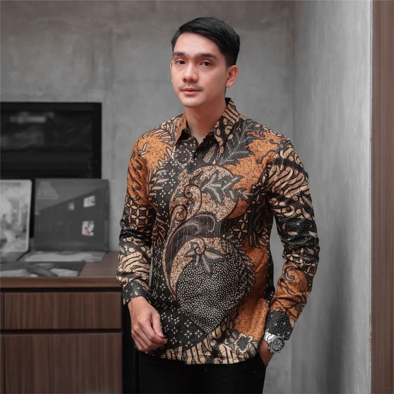 Jual bisa cod - kemeja batik formal pria - baju kantor pria modern ...